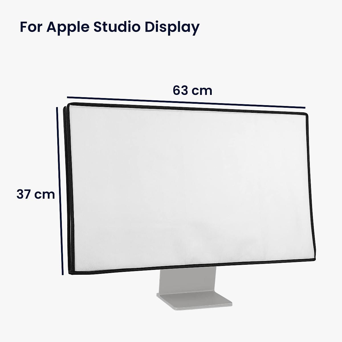 kwmobile Monitor Cover Compatible with Apple Studio Display - Dust Cover Computer Screen Protector - White