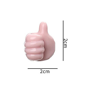 Cute Wall Hooks, Hand Shaped Adhesive Hooks Creative Clothes Hooks, Mini Data Wire Holders Versatile Bathroom Hooks(Pink)