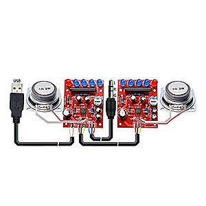 Gikfun Upgraded USB Mini Amplifier Electronic Transparent Stereo Speaker Box Sound Amplifier DIY Kit for Arduino EK1918