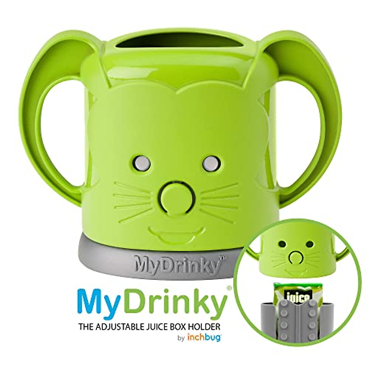 MyDrinky - The Adjustable Juice Box Holder Lime