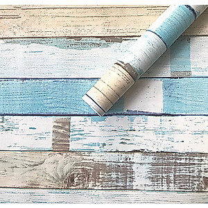 REDODECO Self-Adhesive Wood Grain Adhesive Paper Wood Panel Film Vinyl Shelf Drawer Liner Cabinet Sticker,17.7inch x 100inch