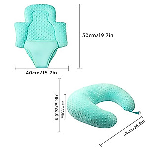 vocheer Baby Nursing Pillows for Breastfeeding, Multifunctional Ultra Soft Minky Nursing Pillow for Baby Boys and Girls, Baby Feeding Support Pillow for Newborn, Green