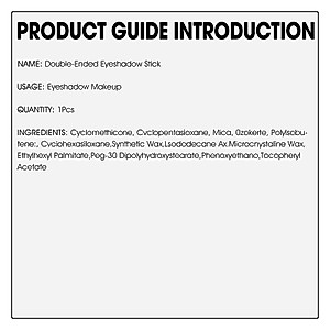 LOKFAR Cream Eye-Shadow Stick, Waterproof Cream Eyeshadow Pen Rotatable Creamy Eye Shadow Pencil Crayon, Matte and Shimmer Eyeshadow Makeup Stick with Sponge Smudger (11# Smoky Gray-black)