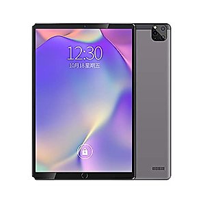 Android 10.0 inch Tablet with 8 cores + 4GB RAM/128GB ROM Supports Bluetooth, Dual Card Standby, GPS Navigation, Gravity Sensor, Telephone Communication (16GB, Silver Gray), H17