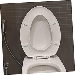 WHAMVOX 4pcs Toilet Seat Gasket Bumpers Bidet Toilet Seat Bumper Pads Toilet Gaskets Toilet Riser Toilet Seats Riser Toilet Cushioning Pads Toilet Bumper Pads Light Grey Plastic