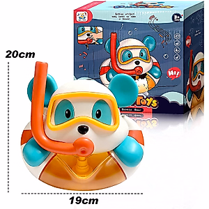 Baby Bath Toy, Automatic Bubble Blower Bubble Bath Maker for Bathtub Toys Play 12 Songs for Toddlers Baby Boys and Girls Infants Little Bear Bathtub Play, Great Gifts for Toddlers and Kids