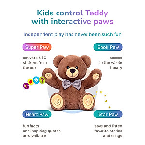 Smart Teddy Interactive Educational Toy for 2 3 4 Year Old, 35+ Learning Activities, Storytelling, Bedtime Stories, Routine Builder, Teddy Bear, Best Gift for Toddlers and Preschoolers
