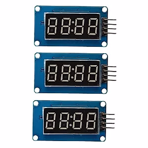 Comimark 3Pcs 4 Bits TM1637 Digital Tube LED Clock Display Module for Arduino Due UNO 2560 R3
