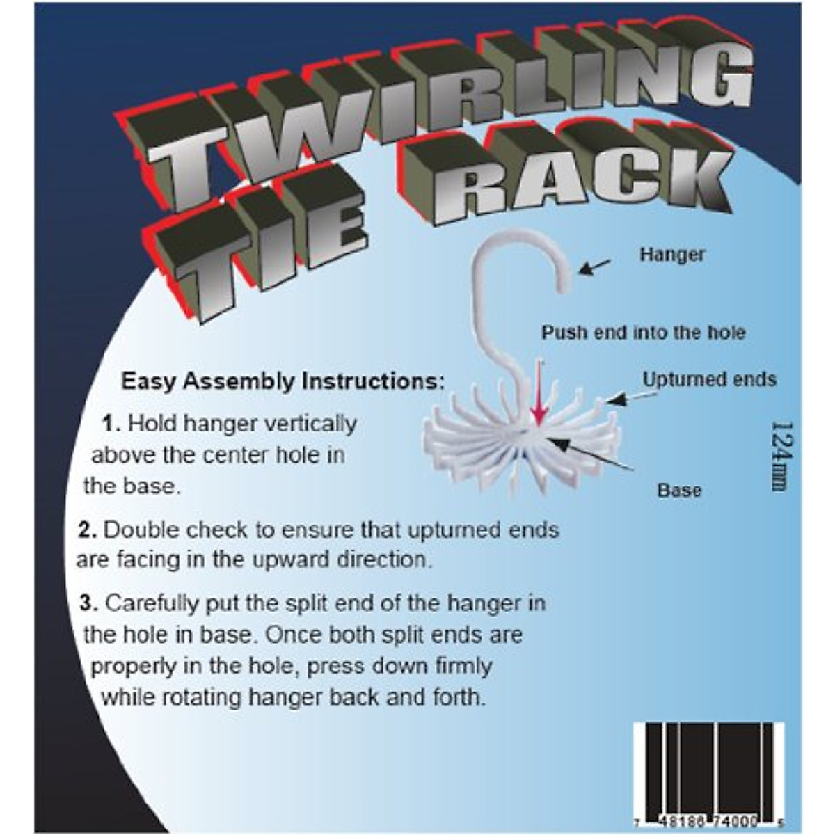 Closet Complete Twirling Tie Rack / Hanger Organizer / Belt Rack, Rotates 360 Degrees, Holds 20 Ties or Belts