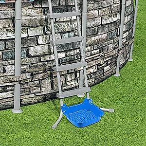Pool Foot Bath | Foot Bath for Pool Ladder,Anti-Slip Textured Above Ground Pool Foot Soak Tray for Above Ground Swimming Pools or Spas Wash Feet Sand Dirt Before Entering, Installed on Pool Ladder