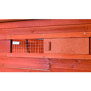 TRIXIE Natura Duck Coop with Ramp, Pull-Out Tub, Hinged Roof, Brown, 36x30x27