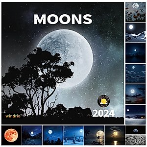 2024 Wall Calendar,Calendar 2024, July 2024 - December 2025, Wall Calendar Moon, 12" x 24" Opened,Full Page Months Thick & Sturdy Paper for Gift Perfect Calendar Organizing & Planning