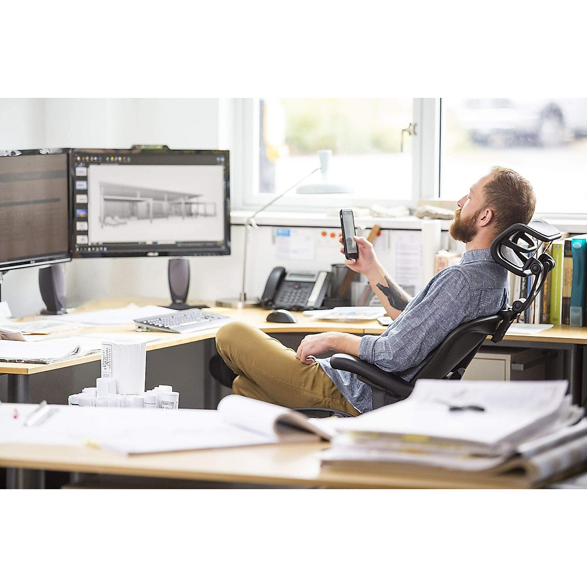 Engineered Now The Original Headrest for The Herman Miller Aeron Chair (H4 for Remastered, Graphite)