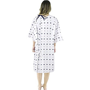 Utopia Care 6 Pack Cotton Blend Unisex Hospital Gown, Fits Sizes up to 2XL Blue
