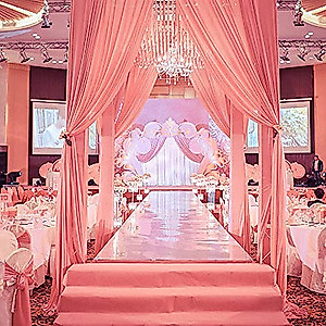 ANMINY 3.3x32.8ft Aisle Runner Mirror Rugs Roll Double Sided Bright Reflective Decorative Carpet for Romantic Wedding Birthday Graduation Party Ceremony Event Home Indoor Decor - Silver