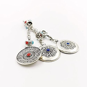 ALBASHAN Tibetan silver metal tassel Tasbih accessories turkish jewelry pendant prayer bead fashion pendant (silver)