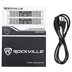 Rockville 3000 Watt Peak / 800w RMS 2 Channel Power Amplifier Pro/DJ Amp (RPA9), 18.97 x 13.97 x 3.54 inches