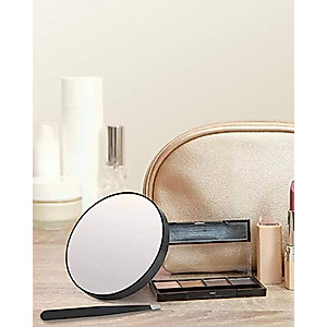 OMIRO 20X Magnifying Mirror and Eyebrow Tweezers Kit, 3.5" Two Suction Cups Magnifier Travel Set