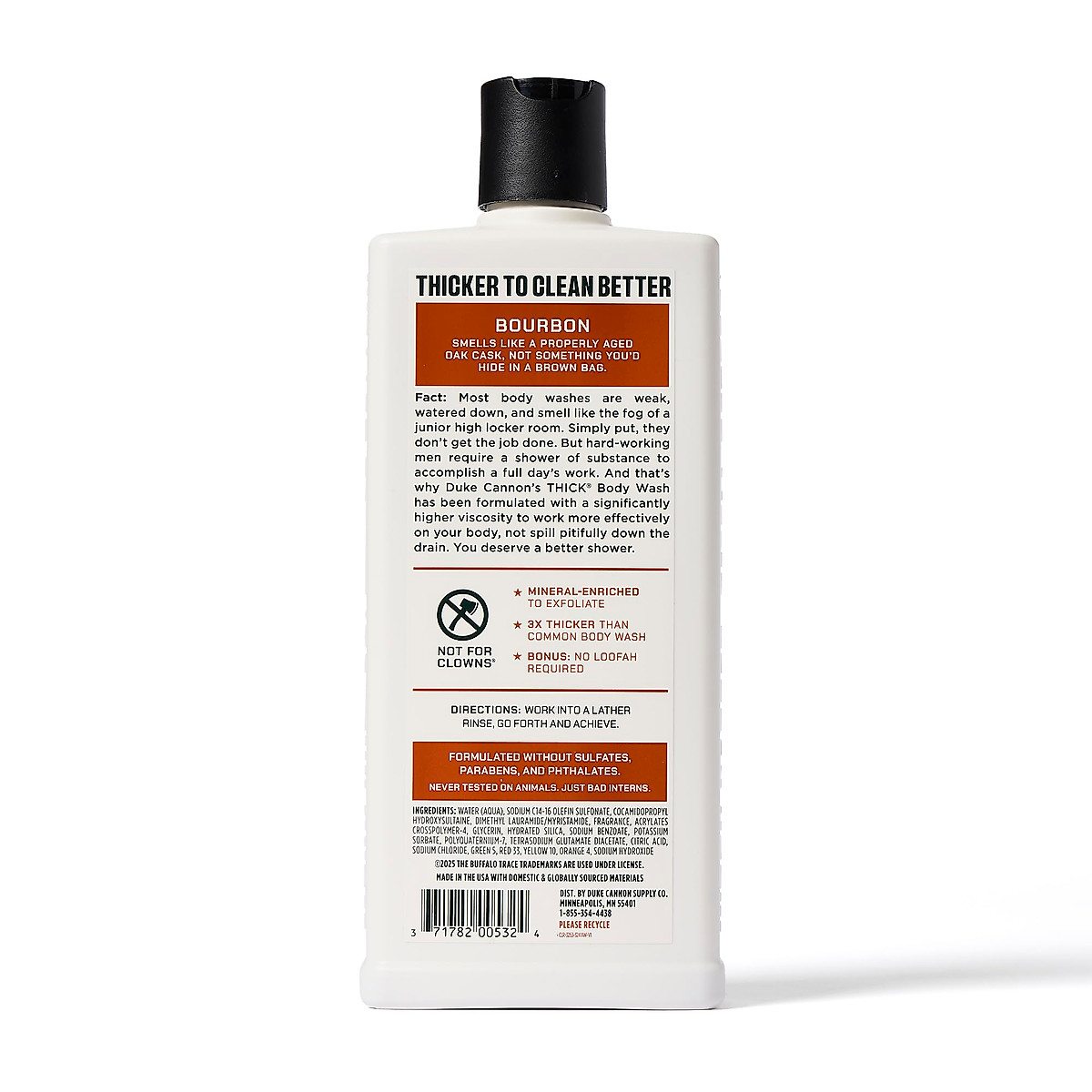 Duke Cannon Supply Co. THICK Body Wash - Accomplishment, Naval Supremacy, Productivity, Old Glory, 17.5 Fl Oz. (Old Variety 4 Pack)
