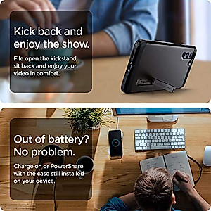 Spigen Tough Armor [Extreme Protection Tech] Designed for Galaxy S21 Case (2021) - Gunmetal