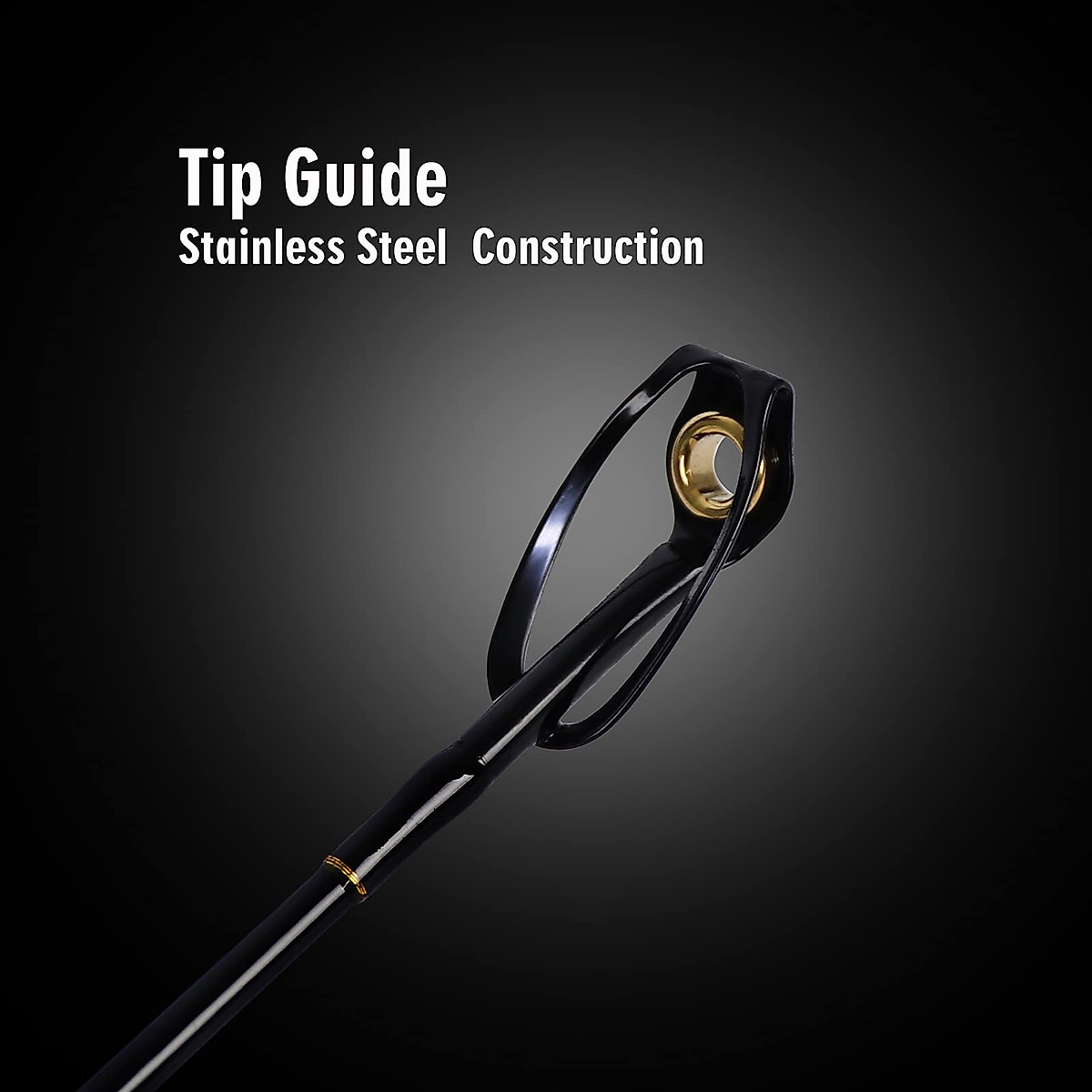 Fiblink Saltwater Fishing Rod 1 Piece Trolling Rod Deep Sea Big Game Conventional Boat Fishing Pole Heavy Duty Spiral Wrapped Rod (6',80-120lb)