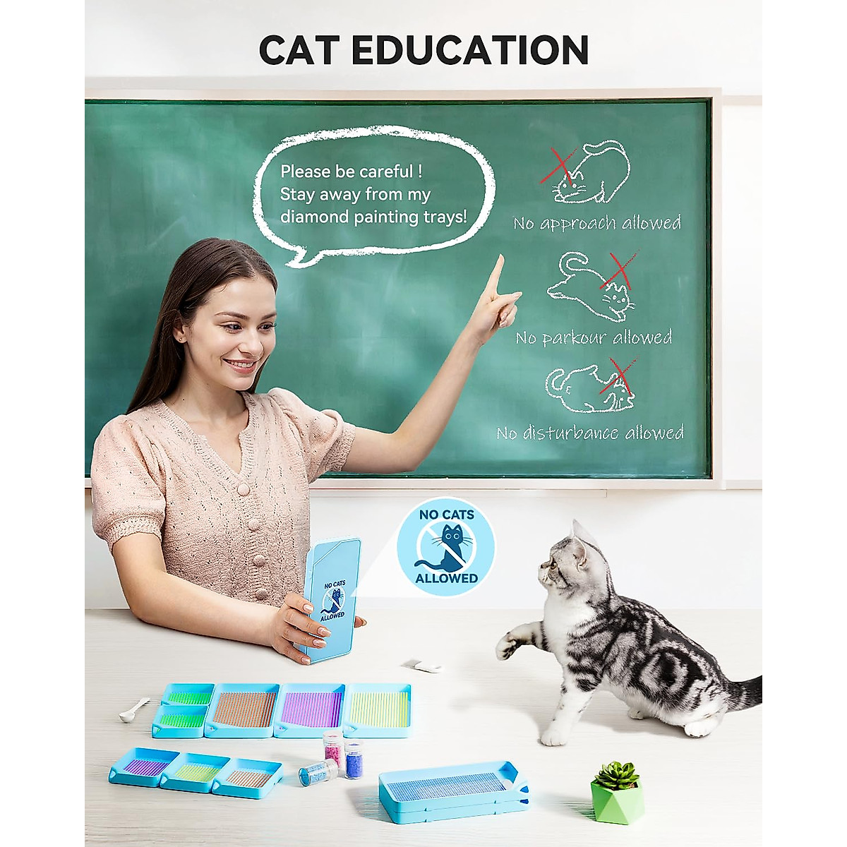 ARTDOT 10-Piece Interlocking Diamond Art Trays Kits for Adults, Stackable Diamond Painting Accessories and Tools