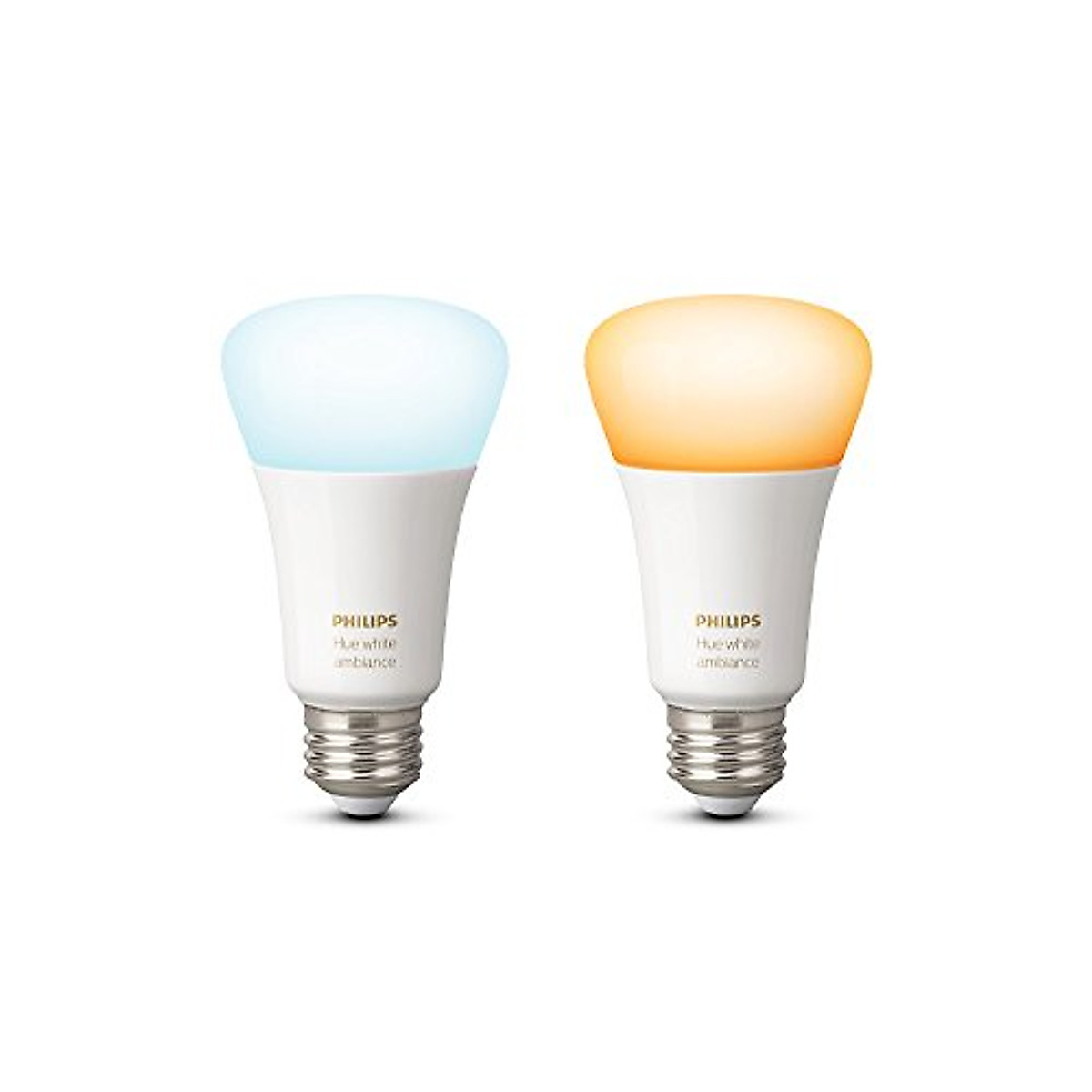 Philips 461004 Hue White Ambiance A19 60W Equivalent Dimmable LED Smart Bulb (Compatible with Amazon Alexa, Apple HomeKit, and Google Assistant)