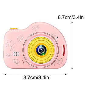 Lanhui Kids Digital Camera Toy - Cute Child Pink Digital Camera 1080 IPS 2 inch HD Mini Camera Toy Selfie Camera for Kids Ideal Birthday, Holiday, Reward Gift for Girls