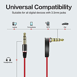 KUJOBUY Replacement Audio Cable Cord Wire Compatible with Headphones Studio Solo Pro Wireless Executive with in Line Mic and Volume Control for Headphone Headset Earphone