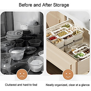 Divided Veggie Tray with Lid and Handle 9 Compartment Serving Tray with Dividers Portable Travel Snack Containers Stackable Snackle Box Charcuterie Container for Fruit,Vegetable,Salad (9 Containers)