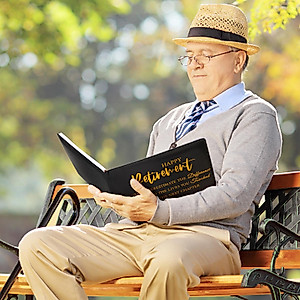 Ctosree Retirement Guest Book with Signature Pen Retirement Party Supplies Retirement Party Decorations Retirement Gifts for Women Men Office Colleague Advice and Wishes Book for Retirement (Stylish)