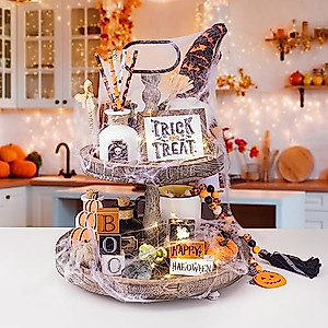 Halloween Decor - Halloween Decorations - Tiered Tray Decor Wooden Block Sign for Bathroom Home Kitchen Table Decor