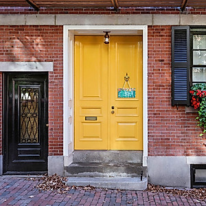 Starfish Shell Wood Grain Personalized Board Hanging Door Sign 6" x11" Welcome Sign Front Porch Wall Plaque House Wood Sign Garden Yard Home Farmhouse Decor Hanging