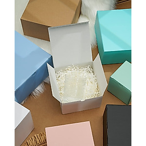 JTRF Corrugated Cardboard Gift Boxes with Lids – 10-Pack Recyclable Cardboard Boxes for Gifts, Invitations, Organization Sturdy Kraft Boxes – Gift Boxes Bulk Pack (8 x 8 x 4) (Pink)