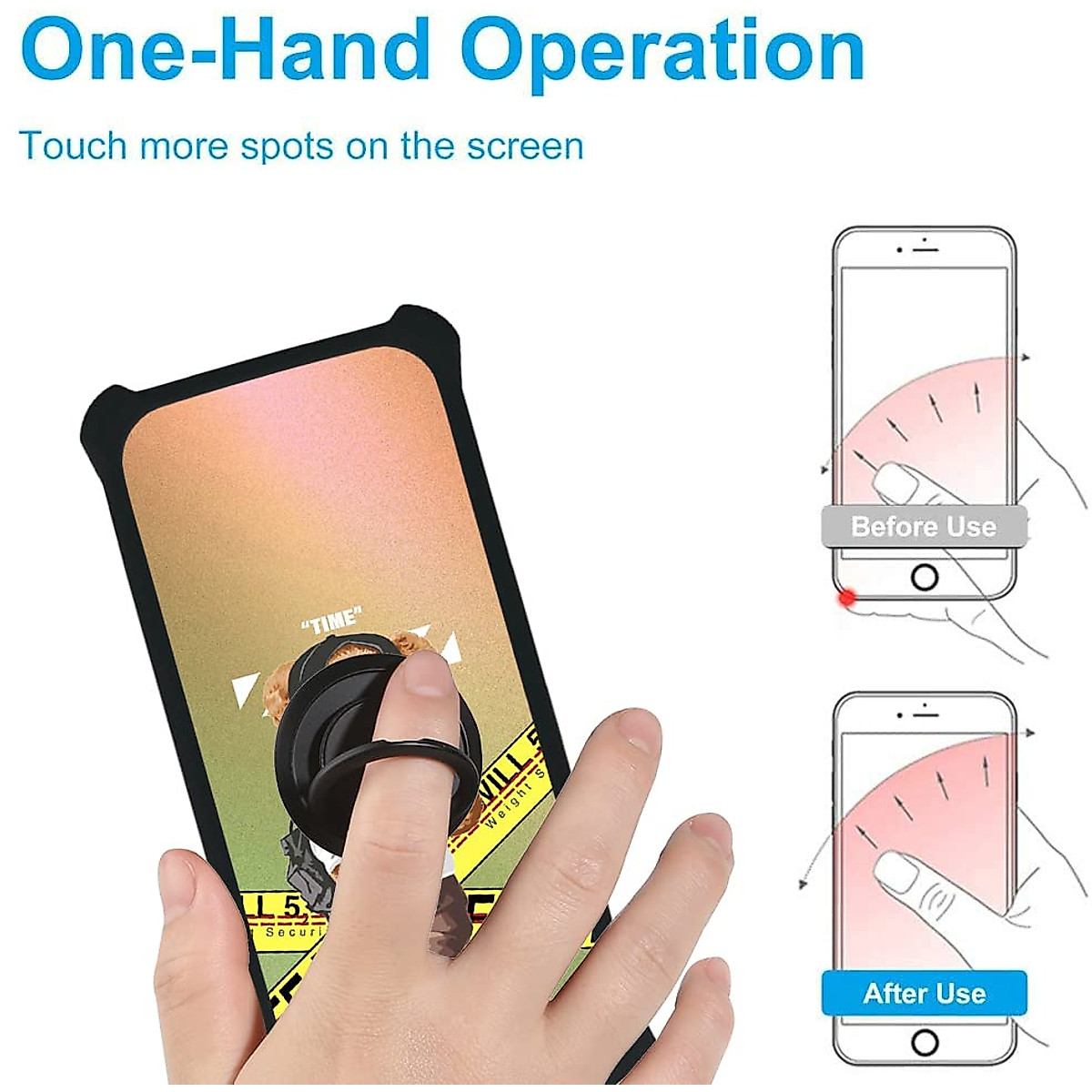 Aroepurt Case for Samsung Galaxy A40 Case Compatible with Samsung Galaxy A40 Phone Case Cover [with Tempered Glass Screen Protector][PC + TPU 2 in 1][Ring Support] [Golden Reflect Light] DJH-PZX
