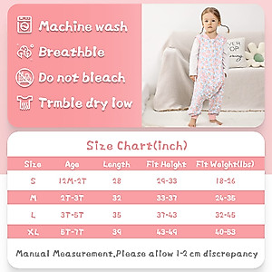 WONDAY Toddler Sleep Sack, Sleep Sack 2t-3t, Sleep Sack Baby Wearable Blanket, Sleeping Bag Toddler Baby Sleep Sacks with Feet, Sleeveless Soft Toddler Sleeping Sack Rose