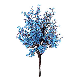 AngelUU Artificial Flowers 6Pcs Babys Breath Fabric Cloth European Fake Silk Plants Decor Wedding Party Decoration Bouquets DIY Home Garden ,Blue