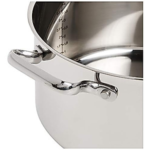 T-fal E75846 Performa Stainless Steel Dishwasher Safe Induction Compatible Dutch Oven Cookware, 5.5-Quart, Silver