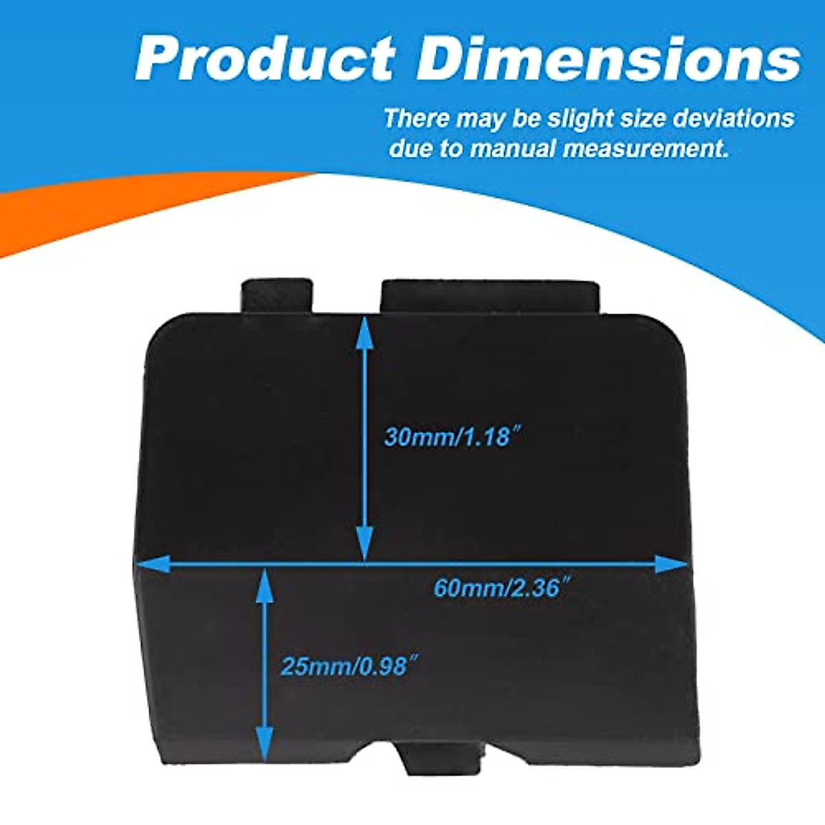 Rear Bumper Tow Hook Cover Towing Eye Cap Fit for Mazda 6 Atenza 2013 2014 2015 2016 2017 GJR9-50-EL1-51 GJR9-50-EK1-51 (Black, Left Driver Side) Xinpinsai