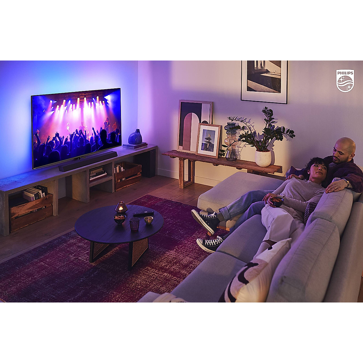 PHILIPS B8405 Soundbar 2.1 with Wireless Subwoofer, Dolby Atmos, Stadium EQ Mode, DTS Play-Fi Compatible, Connects with Amazon Echo Devices and Voice Assistants, AirPlay 2 & BT Support, TAB8405