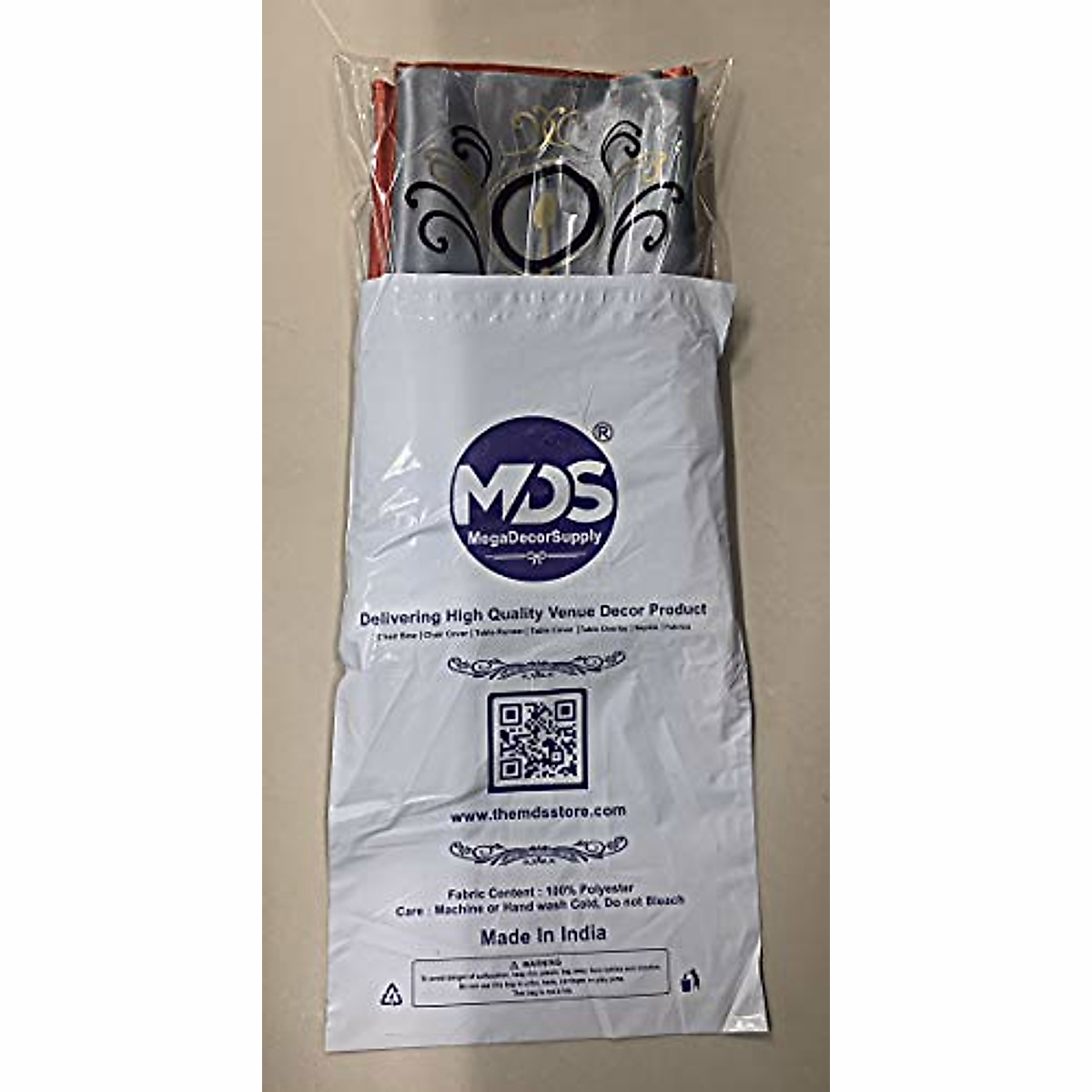 MDS Pack of 5 Yard Charmeuse Bridal Solid Satin Fabric for Wedding Dress Fashion Crafts Costumes Decorations Silky Satin 44”- White