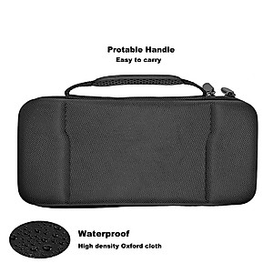 FiiMan ROG Ally Carrying Case Compitable with ROG Ally 7 inch 120Hz Gaming Handheld and Accessories, Hard Shell Case with Folding Bracket for Travel and Storage Black (Thin)