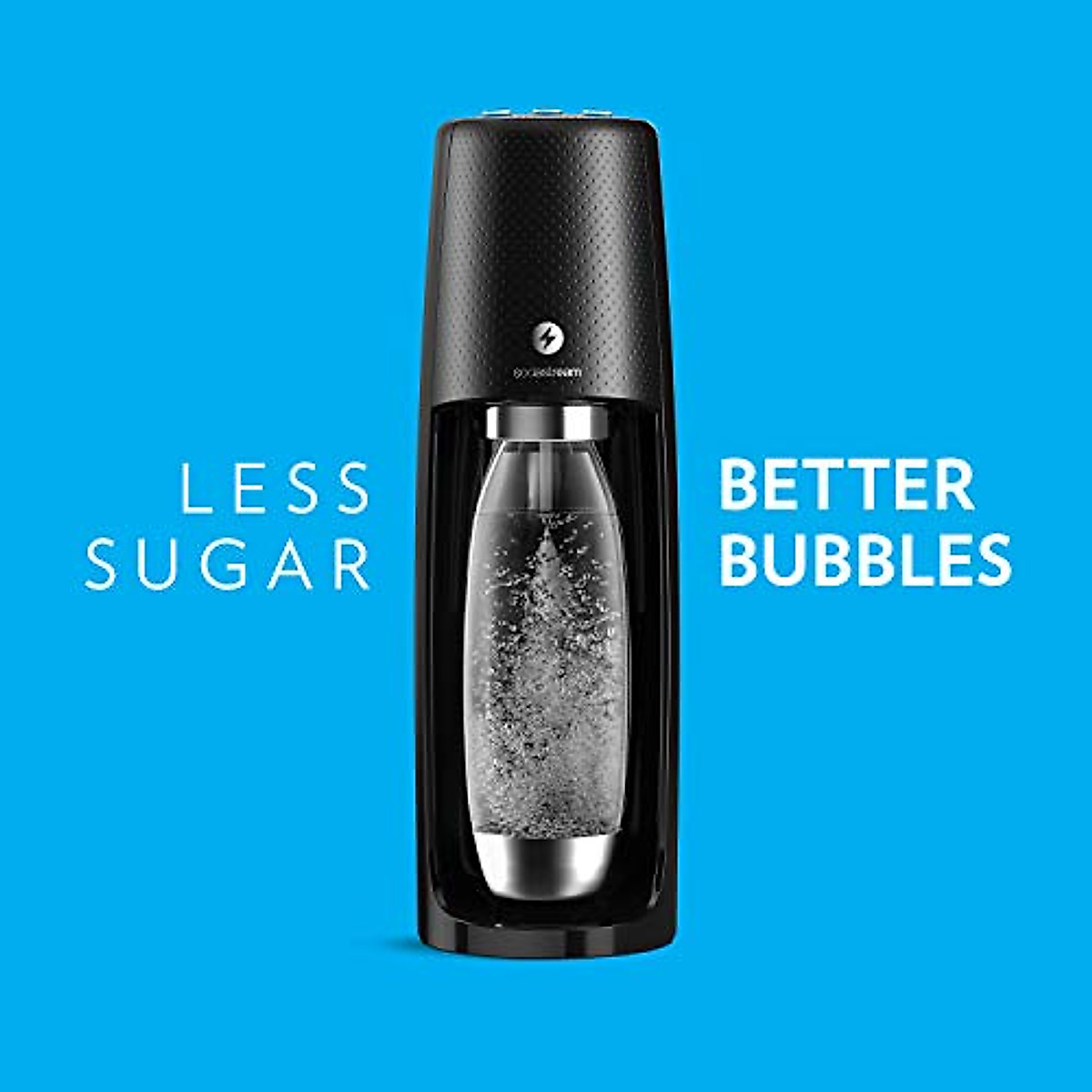 SodaStream Fizzi One Touch, Sparkling Water Maker, Black