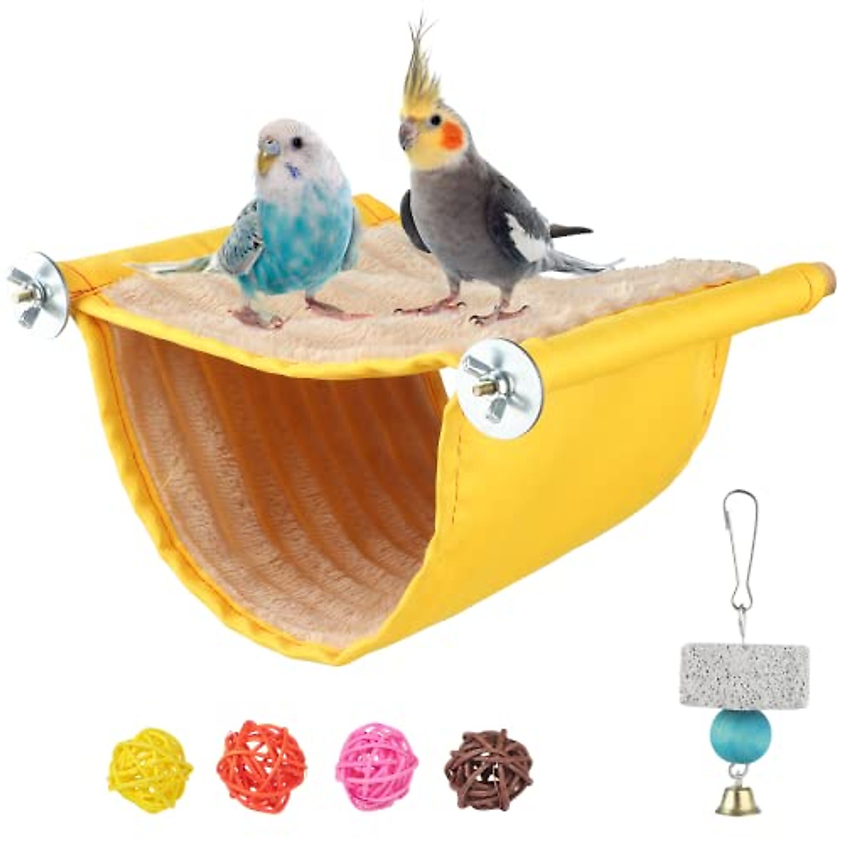 Winter Warm Bird Nest Bed Hanging Hammock Hut Bunk Hammock House for Parakeet Budgies Hamster Guinea Pig Birds Pets