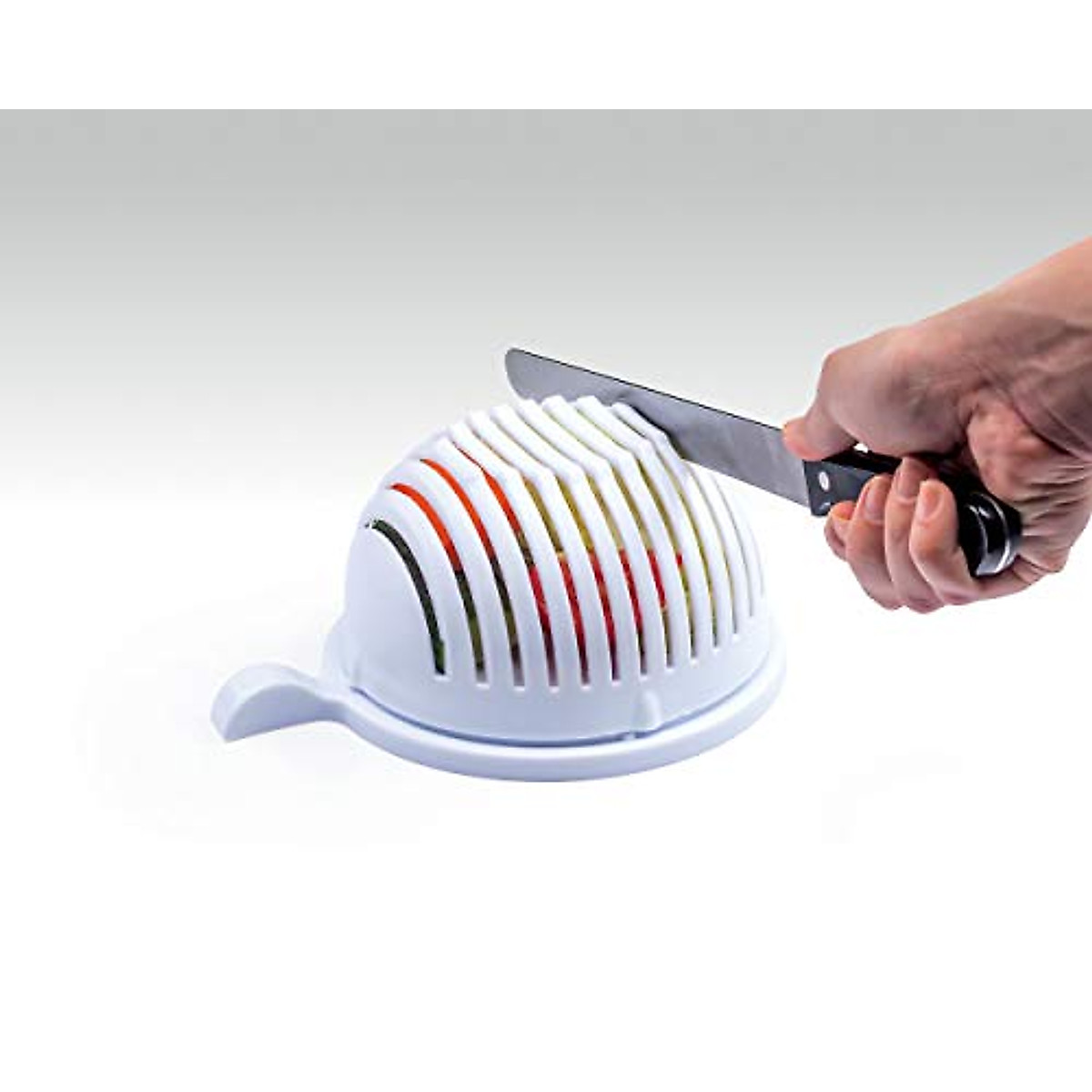 Innovative Living Salad Cutter Bowl, Upgraded Easy Salad Maker, Fast Fruit Vegetable Chopper for Fresh Veggies