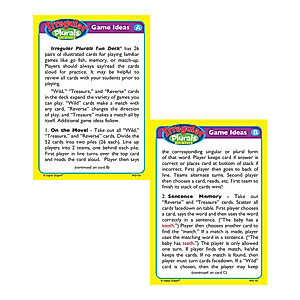 Super Duper Publications | Irregular Plurals Fun Deck Flash Cards | Educational Learning Resource for Children