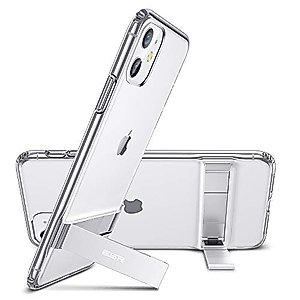 ESR Metal Kickstand Designed for iPhone 11 Case, [Vertical and Horizontal Stand] [Reinforced Drop Protection] Flexible TPU Soft Back for iPhone 11 (2019 Release), Clear