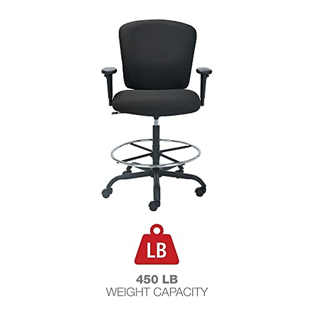 Alera ALEMT4610 Alera Mota Series Big And Tall Stool, Black