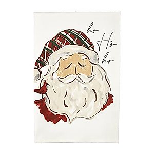 Mud Pie Printed Christmas Towel, Ho Ho Ho, 26" x 16.5"