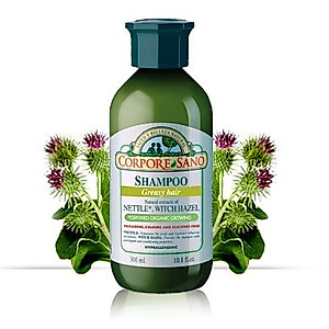 CORPORE SANO Nettle,Witch Hazel and Lime Shampoo-No Parabens-Certified Organic- Hypoallergenic-Greasy Hair-300 ml/10.1 fl. oz.